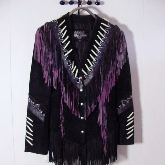 Leather Gallery | Jackets & Coats | Vtg Beaded Western Native Womens ...